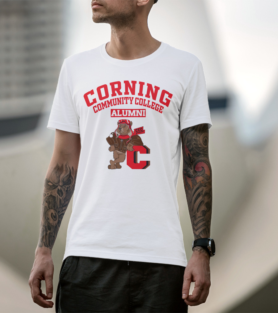 Corning Community College Alumni Bear Mascot CCC T-Shirt