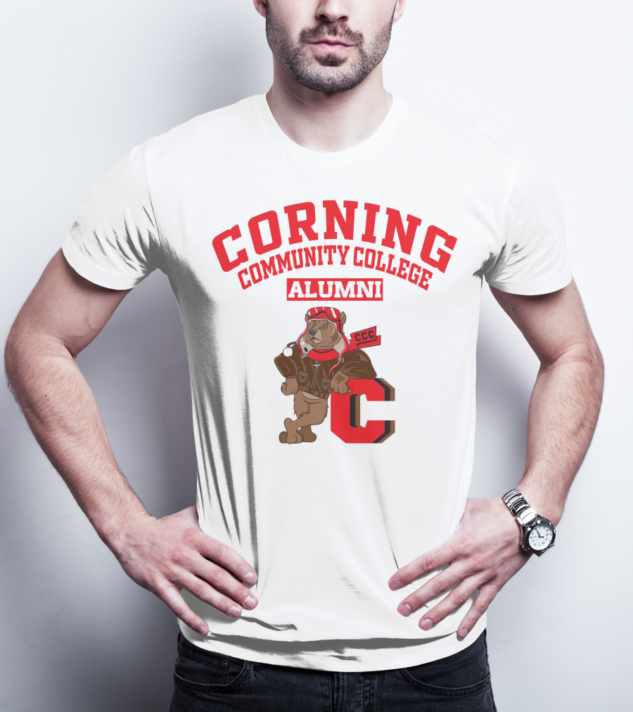 Corning Community College Alumni Bear Mascot CCC T-Shirt