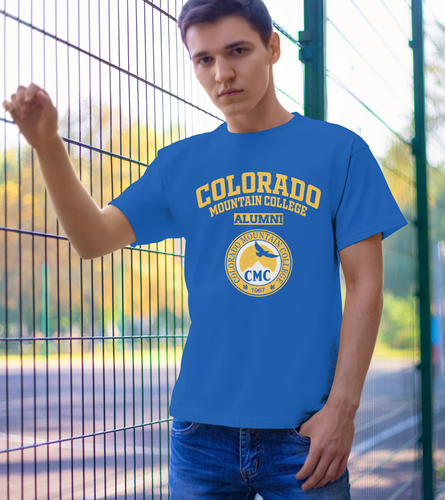 Colorado Mountain College Alumni 1967 CMC Blue And Yellow T-Shirt