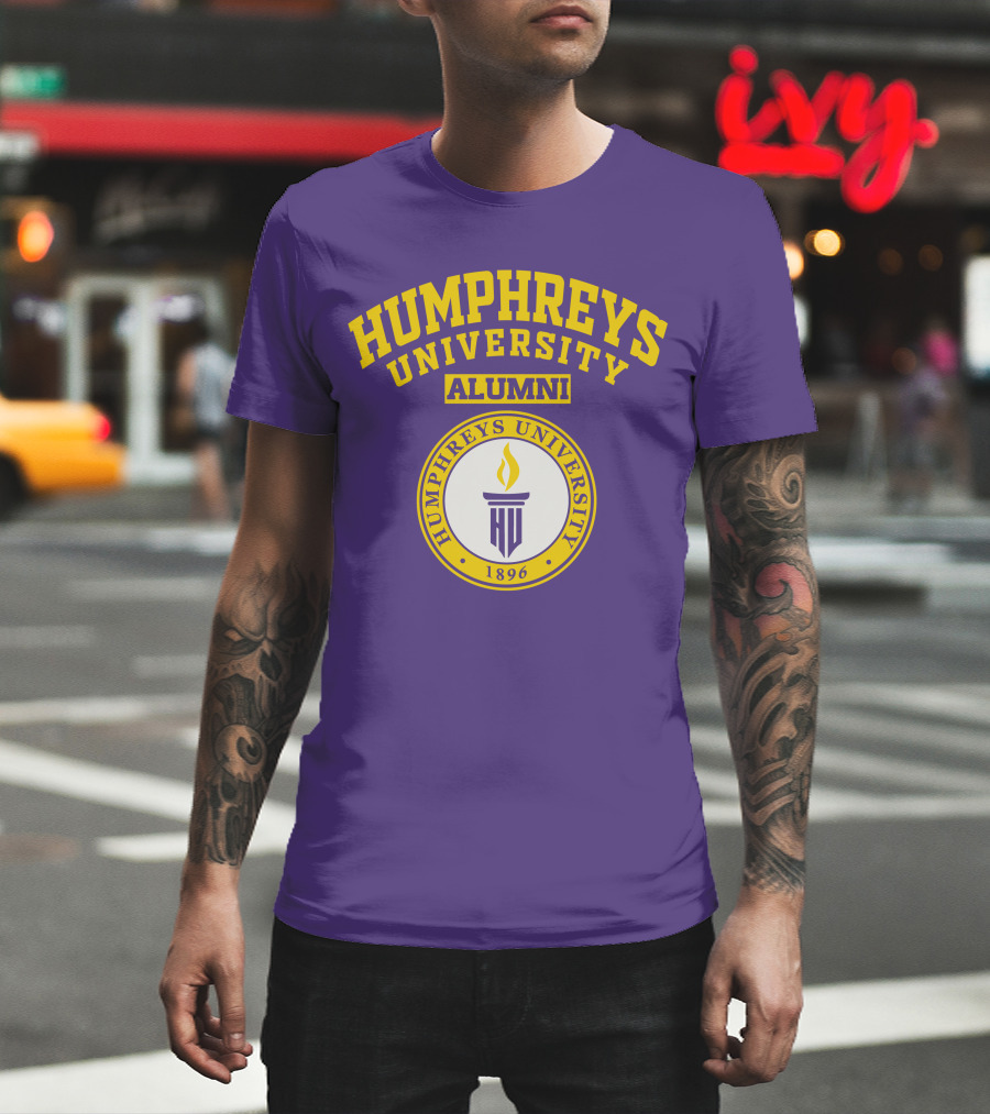Humphreys University Alumni 1896 Torch Emblem T-Shirt