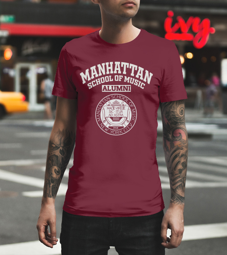 Manhattan School Of Music Alumni Mace Virtue Sic Itur Ad Astra 1918 New York City T-Shirt