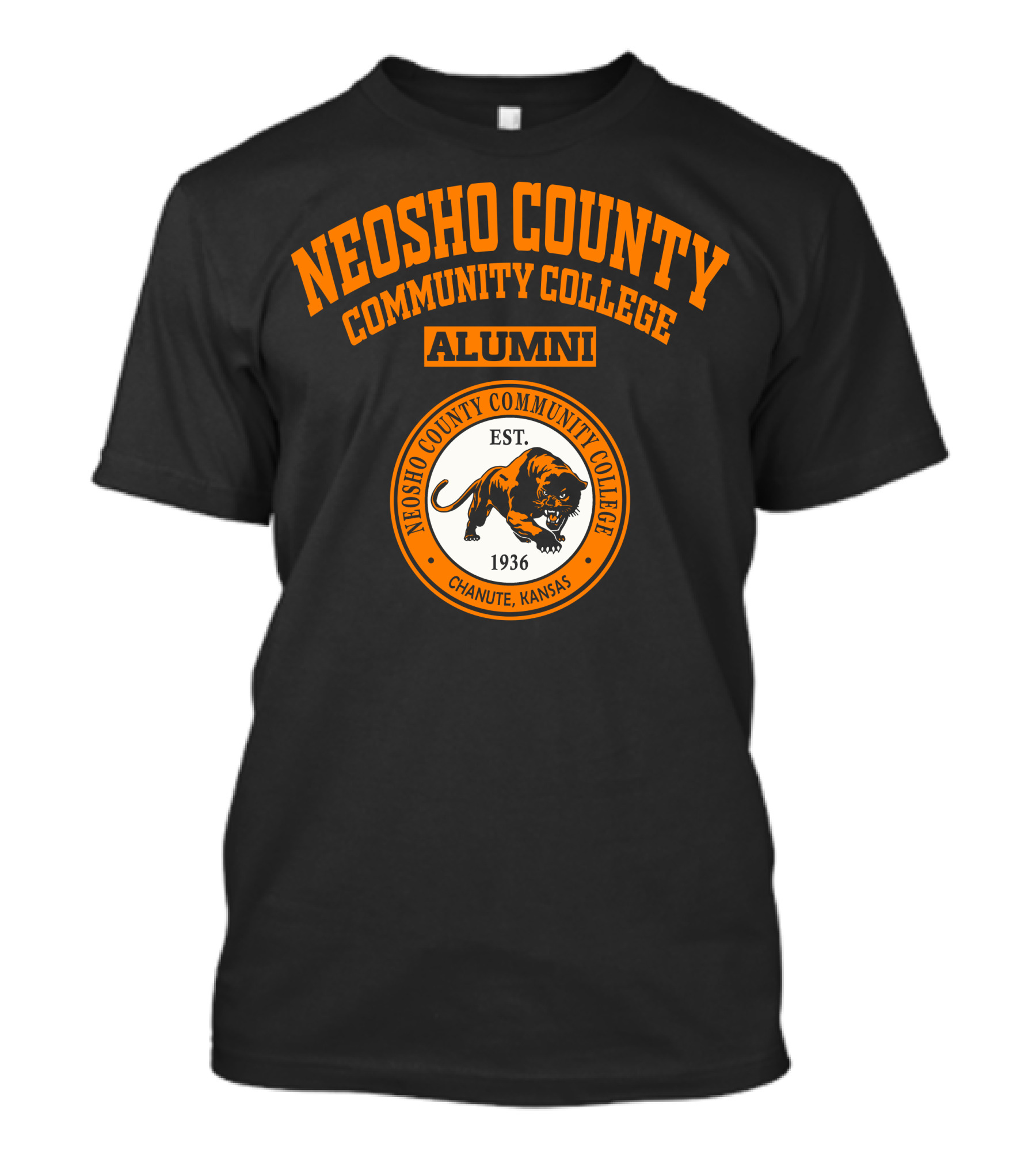 Neosho County Community College Alumni EST 1936 Chanute Kansas Panther T-Shirt
