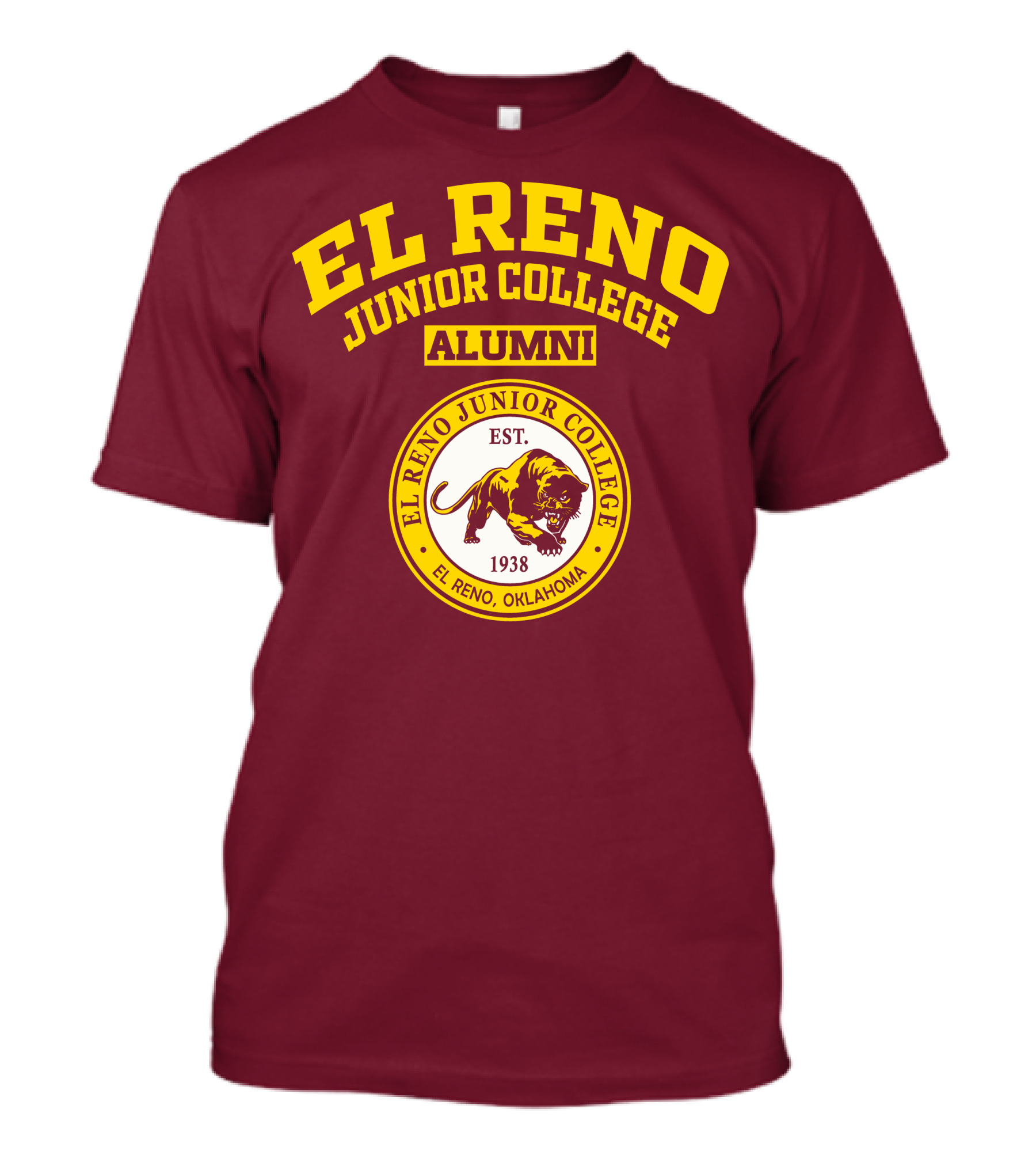 EL RENO JUNIOR COLLEGE ALUMNI EST 1938 EL RENO OKLAHOMA T-Shirt