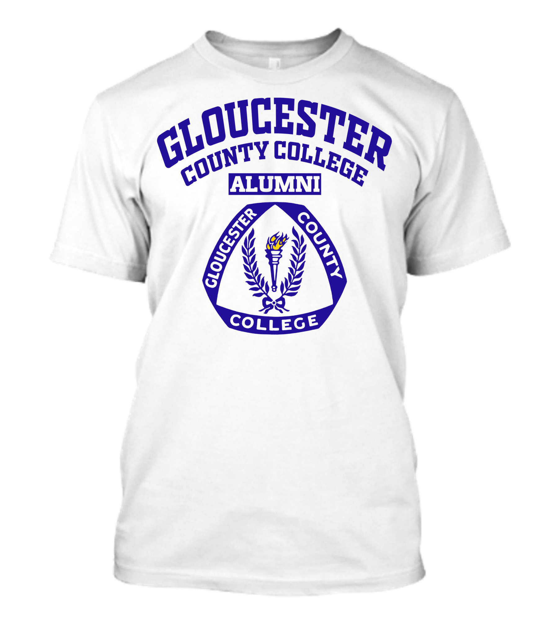 Gloucester County College Alumni Torch Laurel Emblem T-Shirt