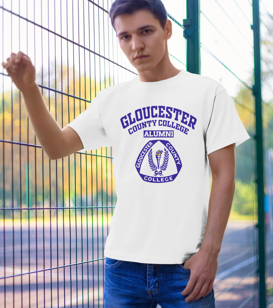 Gloucester County College Alumni Torch Laurel Emblem T-Shirt