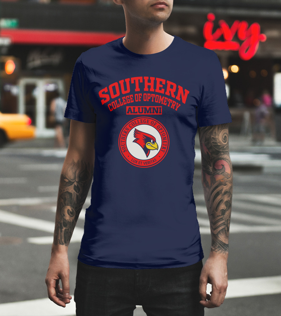 Southern College Of Optometry Alumni Lux Et Veritas Cardinal T-Shirt