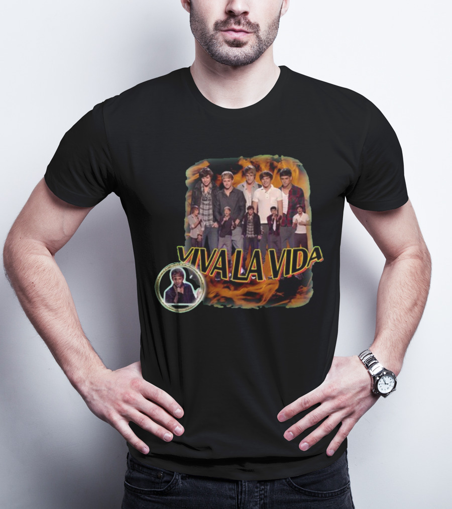 Keelybutler Sadstreet Viva La Vida Group Performance Flame Background T-Shirt
