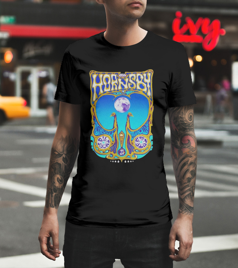 Bruce Hornsby Vintage Music Art With New York Psychedelic Blue Moon T-Shirt
