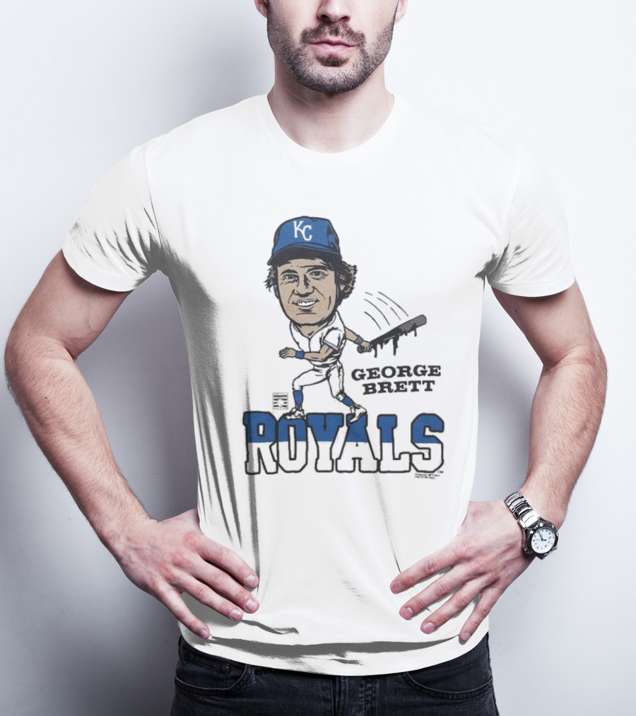 Royals George Brett KC Vintage Caricature T-Shirt