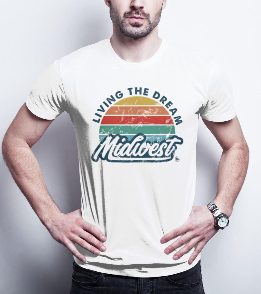 Living The Dream Midwest Retro Sunburst T-Shirt