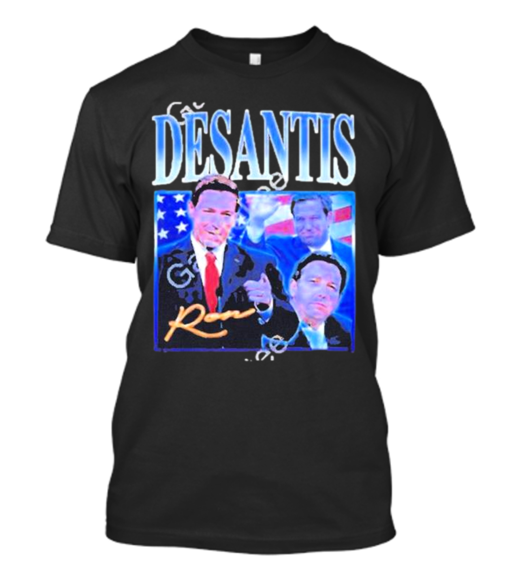 DÉSANTIS Ron American Flag Suit T-Shirt