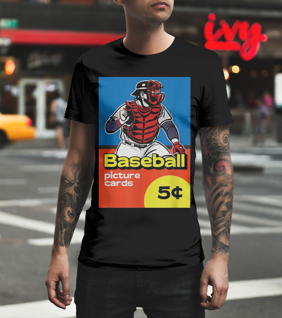 Baseball Picture Cards 5¢ Catcher T-Shirt