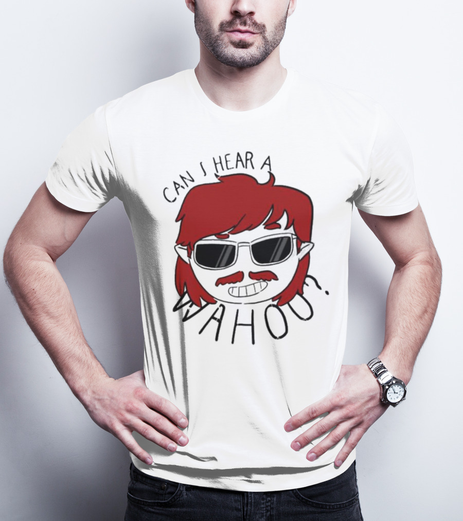 Can I Hear A Wahoo Red-Haired Character With Sunglasses T-Shirt