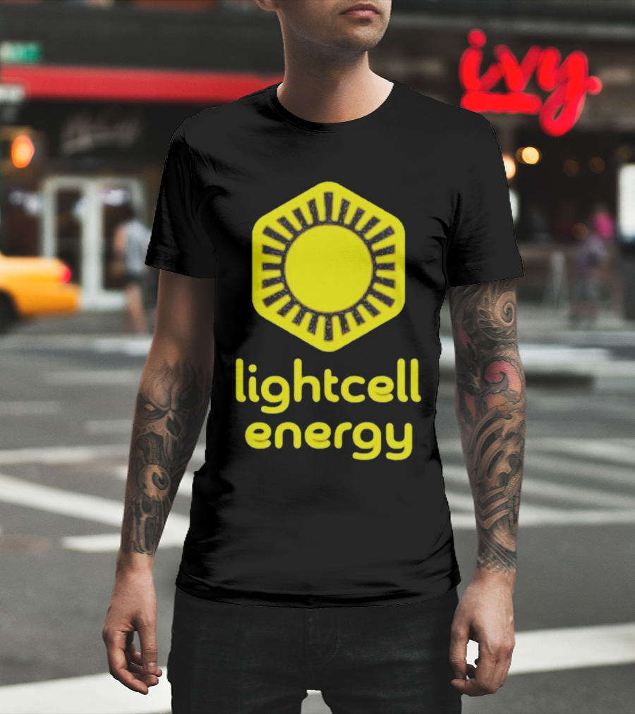 Danielle Fong Lightcell Energy Sunburst Hexagon T-Shirt