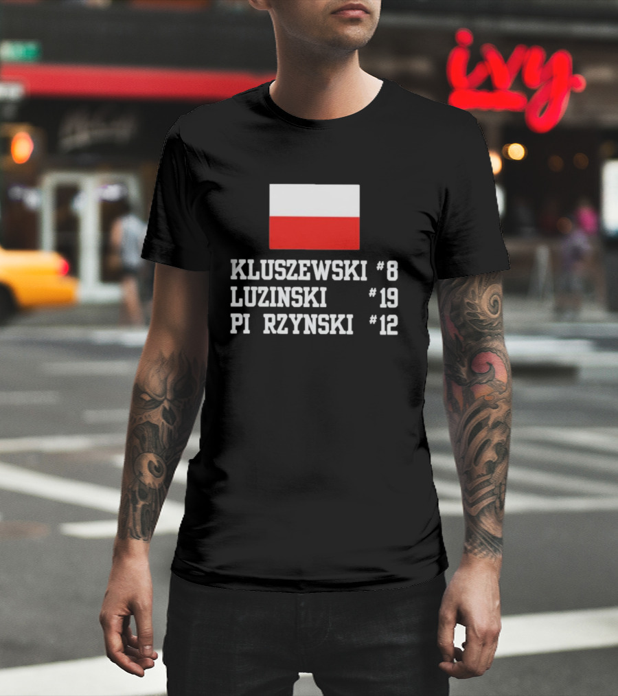 Kluszewski 8 Luzinski 19 Pierzynski 12 Polish Flag T-Shirt