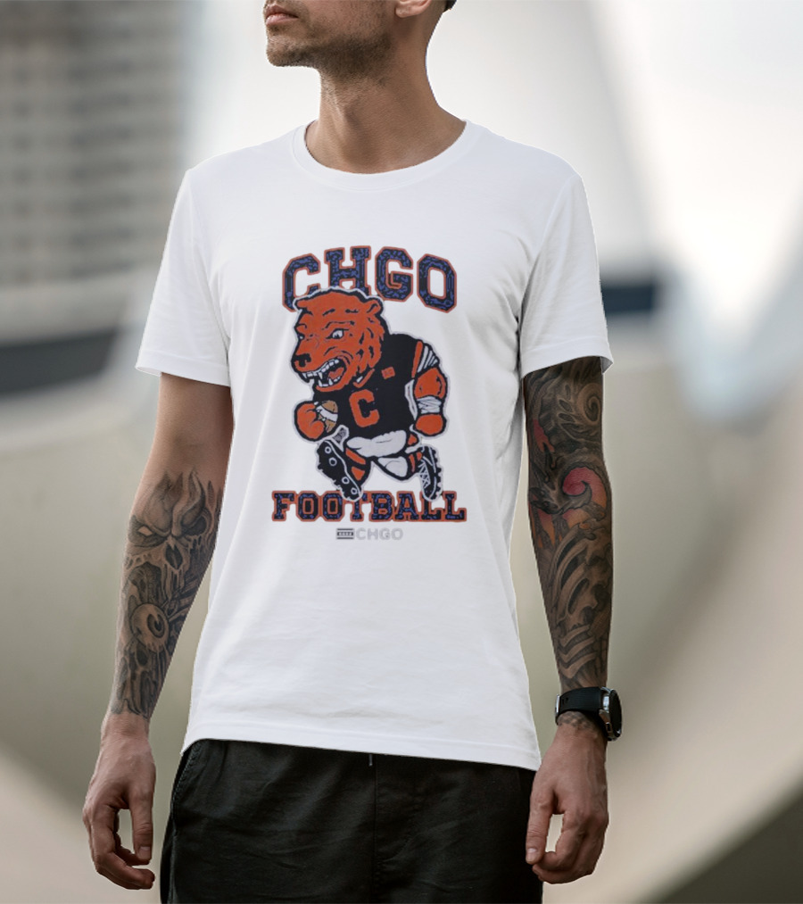 CHGO Football Bear Mascot Chicago Football T-Shirt