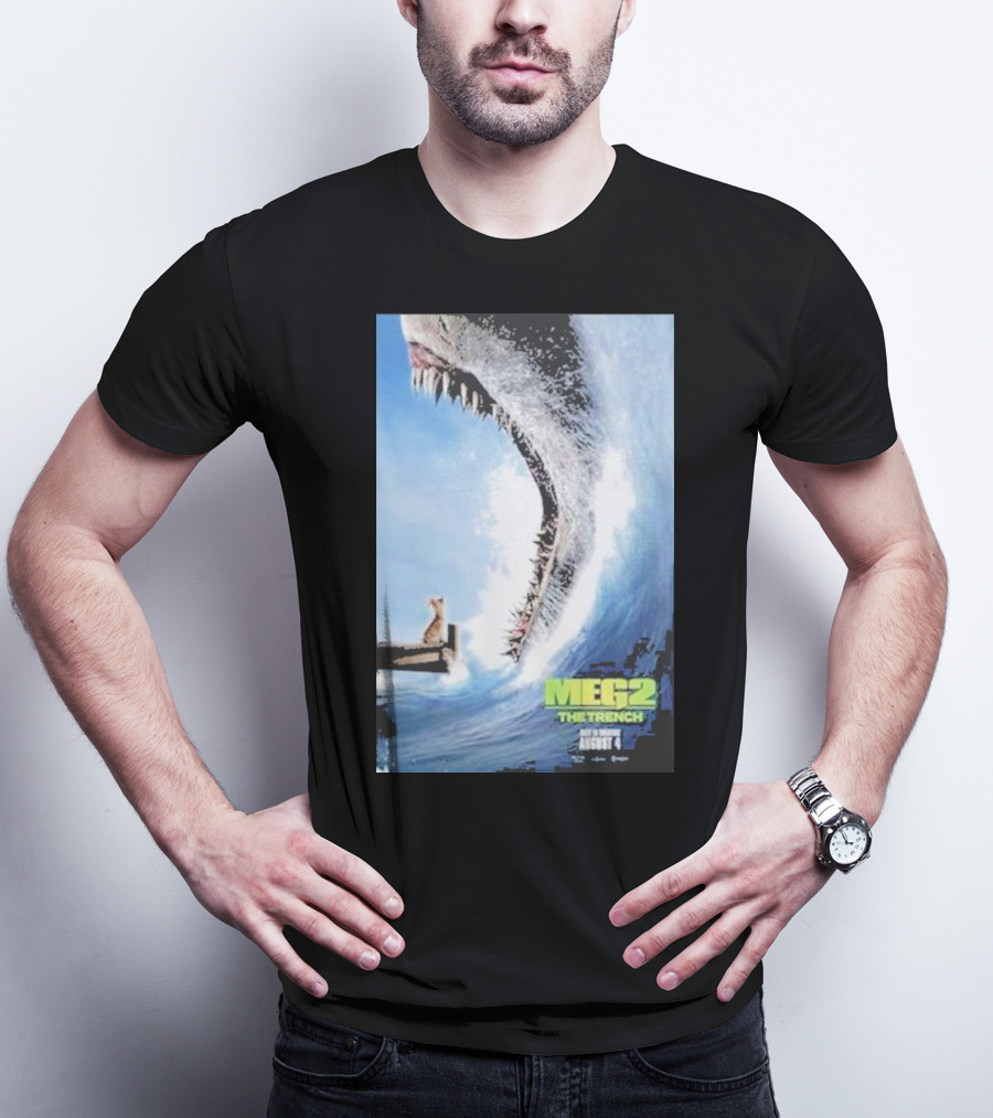 MEG 2 The Trench Shark Image Theater Release August 4 T-Shirt