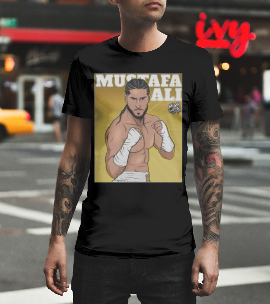 Mustafa Ali Boxer Migs Media T-Shirt