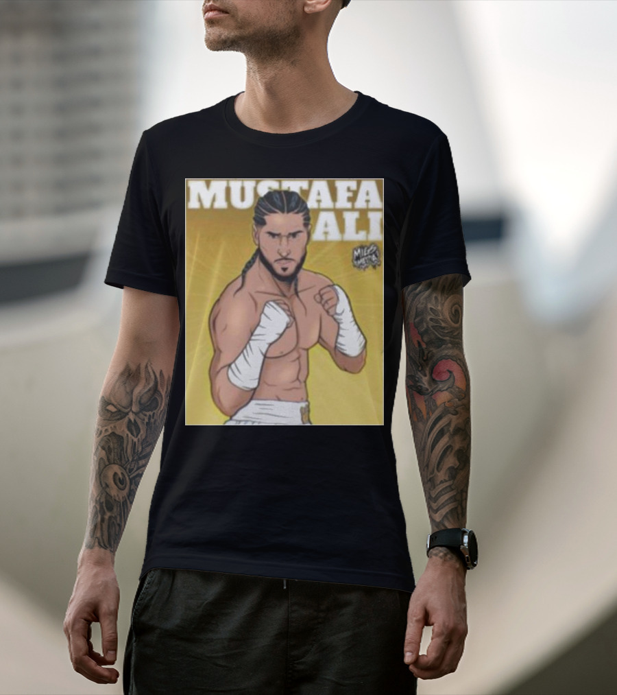 Mustafa Ali Boxer Migs Media T-Shirt