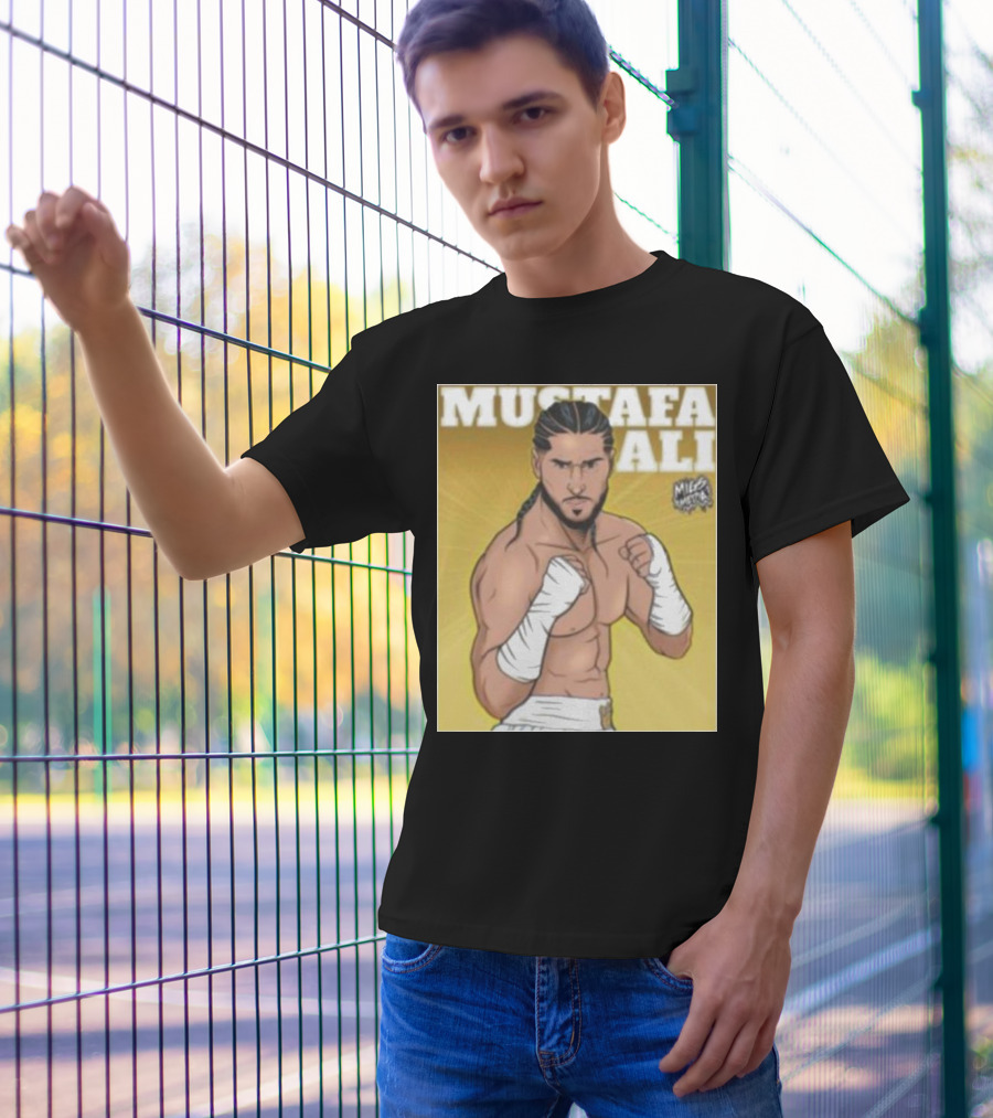 Mustafa Ali Boxer Migs Media T-Shirt