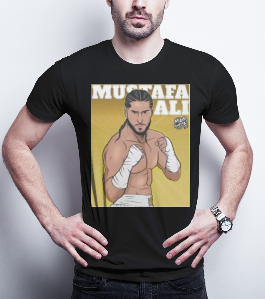 Mustafa Ali Boxer Migs Media T-Shirt