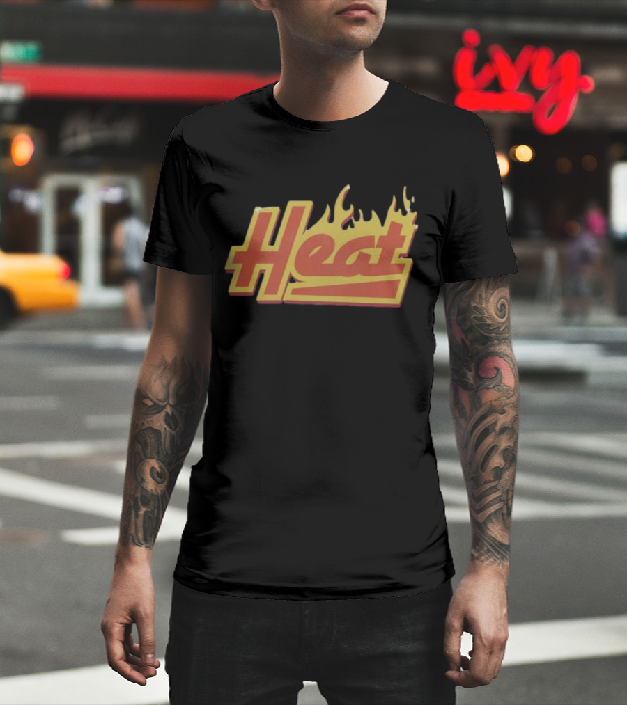 Court Culture Heat Flames Basketball Enthusiast T-Shirt