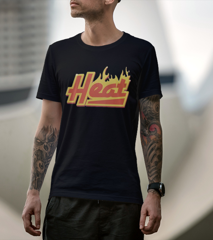 Court Culture Heat Flames Basketball Enthusiast T-Shirt
