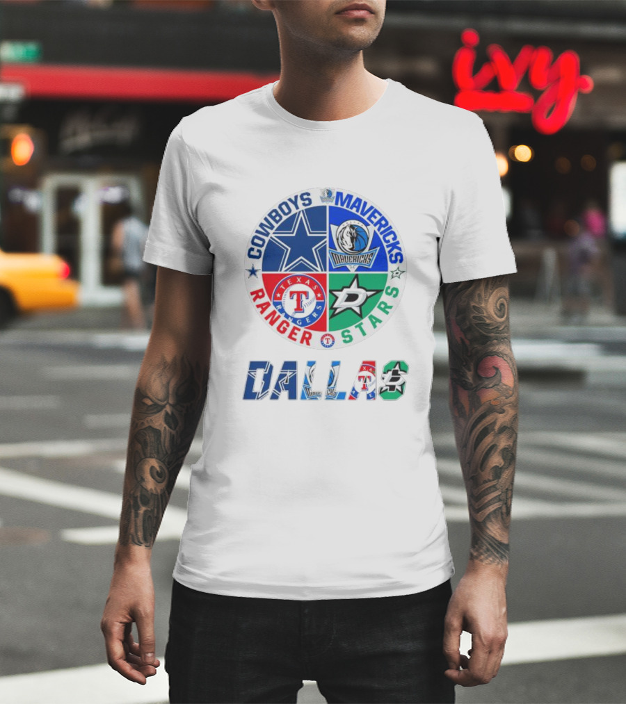 Dallas Cowboys Mavericks Rangers Stars T-Shirt