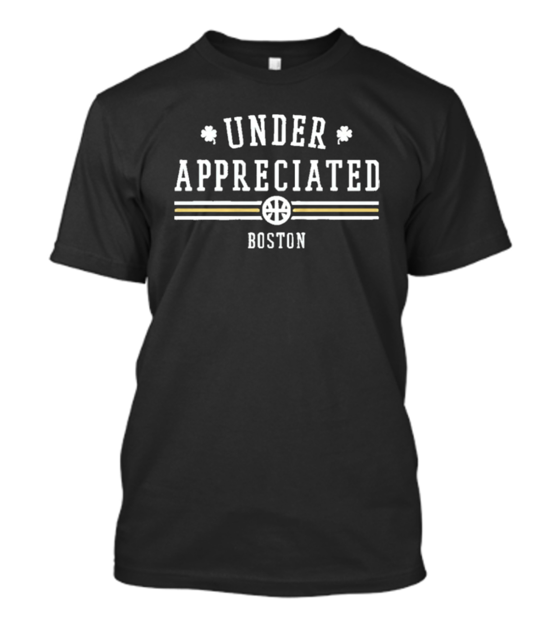 Under Appreciated Boston Shamrock Motif T-Shirt