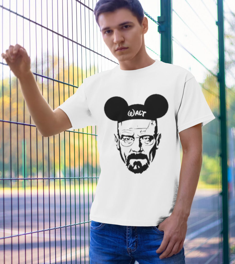 Walt Heisenberg With Mickey Mouse Ears Vintage Mashup T-Shirt