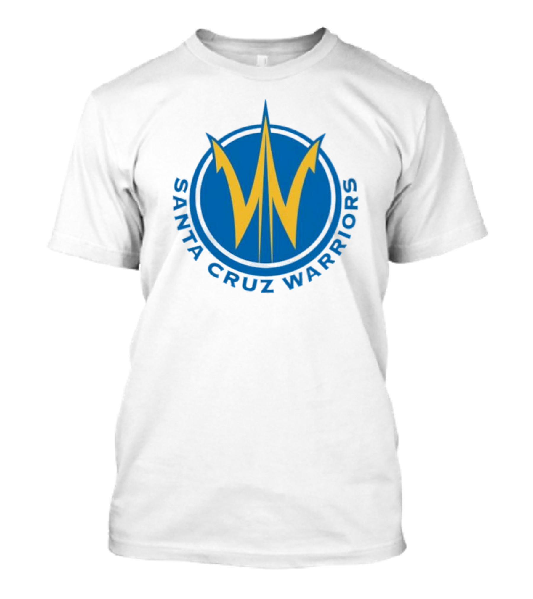 Santa Cruz Warriors Basketball Team Logo Blue And Yellow T-Shirt