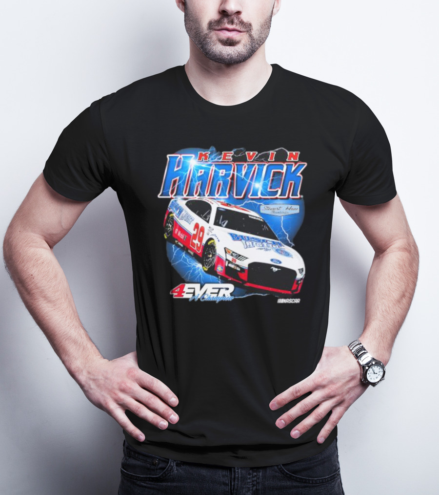 Kevin Harvick 4Ever A Champion Stewart-Haas Racing NASCAR Lightning Car T-Shirt