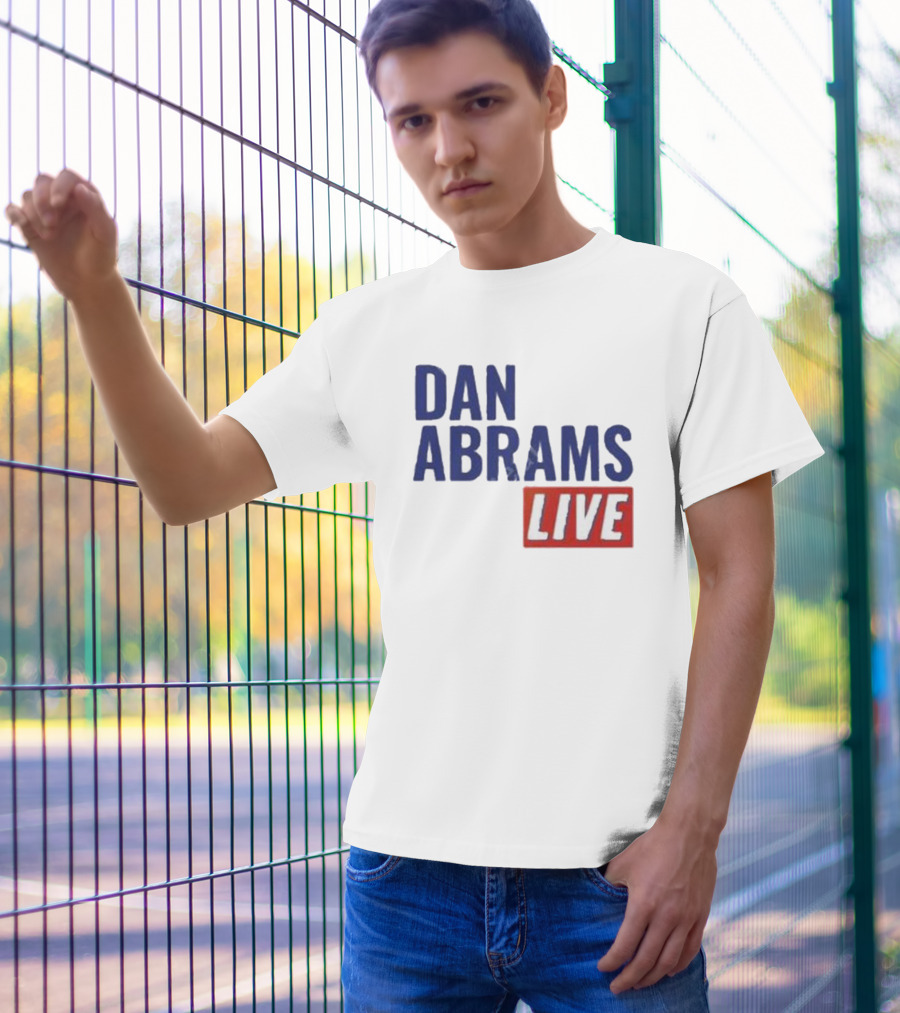 Dan Abrams Live Show Bold Text Red And Blue T-Shirt