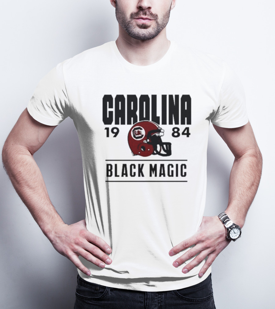Carolina 1984 Black Magic Football Helmet T-Shirt