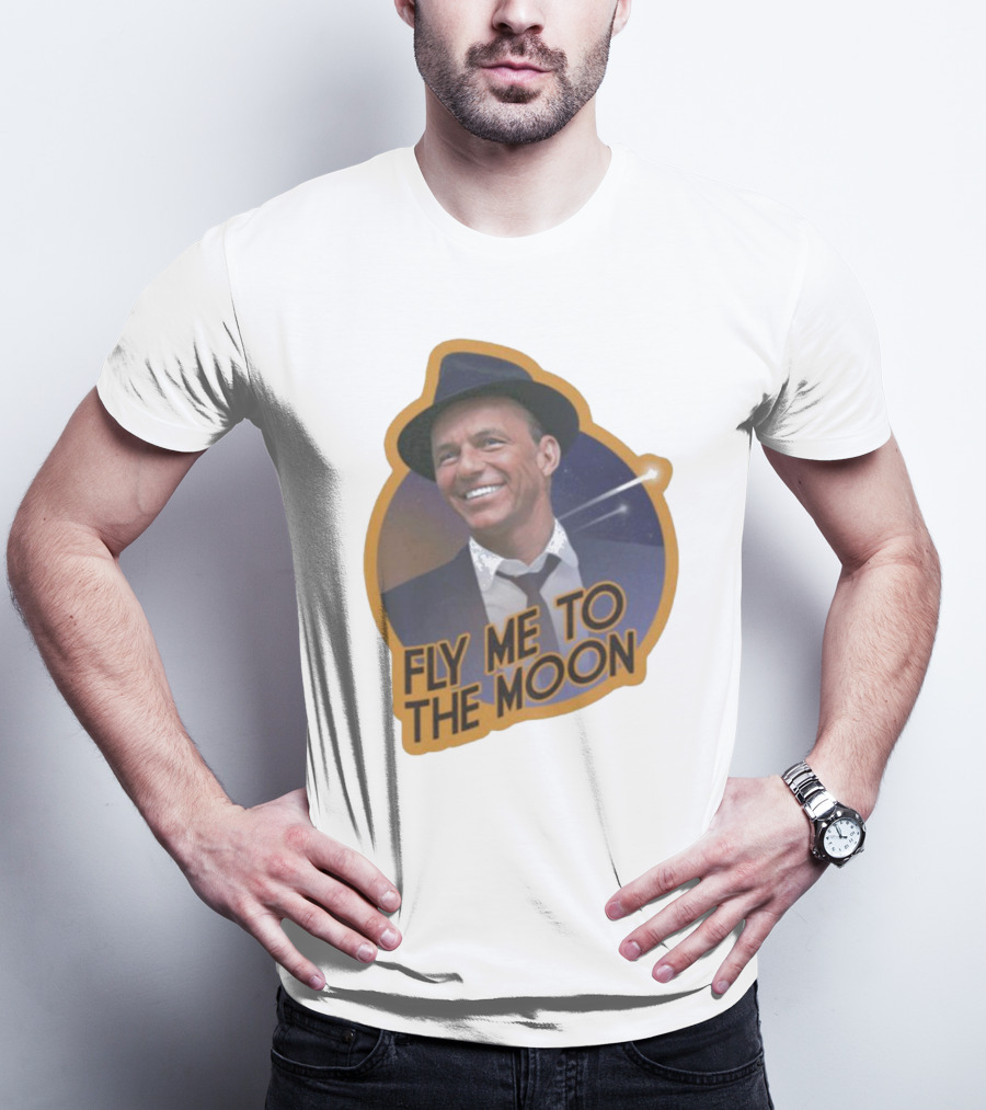 Frank Sinatra Fly Me To The Moon Vintage Iconic Singer T-Shirt