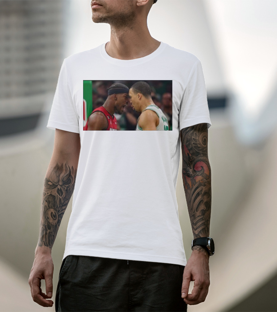 Jimmy Butler Grant Williams Faceoff Heat Celtics T-Shirt