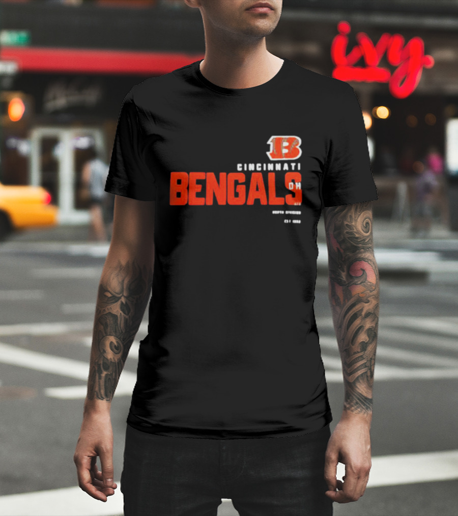 Cincinnati Bengals 13 Ohio Est 1968 Sports Team Tri-Blend T-Shirt