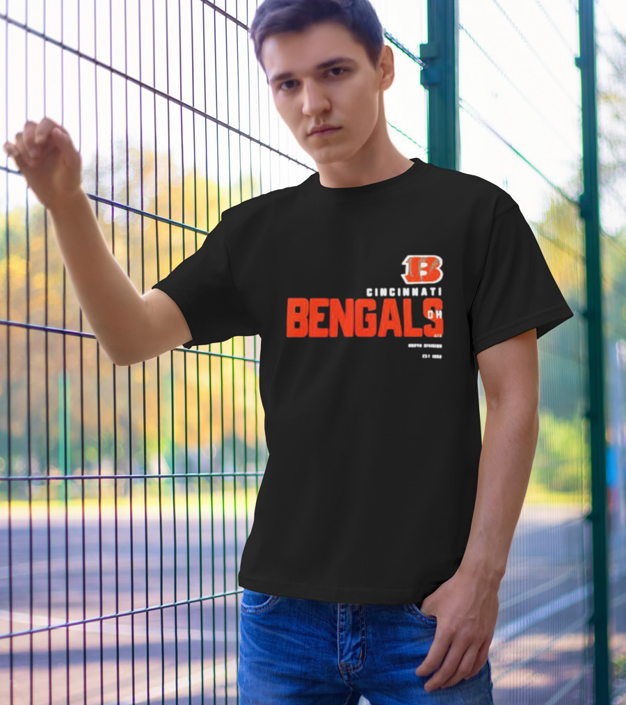 Cincinnati Bengals 13 Ohio Est 1968 Sports Team Tri-Blend T-Shirt