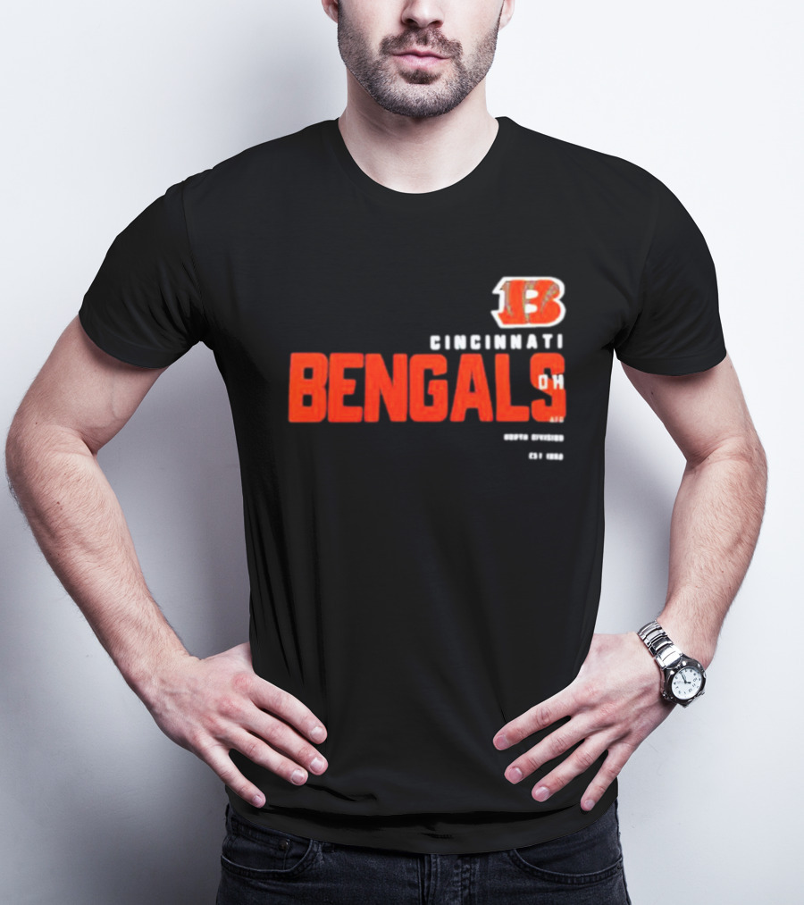 Cincinnati Bengals 13 Ohio Est 1968 Sports Team Tri-Blend T-Shirt