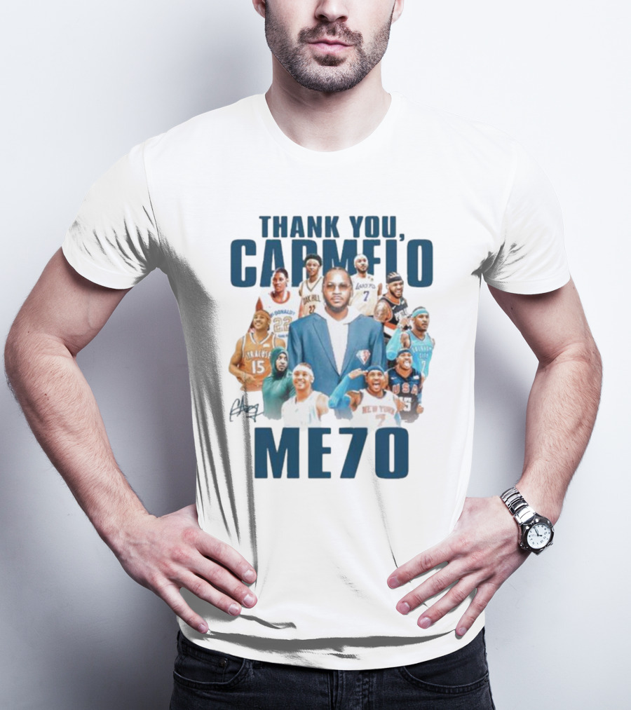 Thank You Carmelo Me70 Signature Basketball Journey T-Shirt