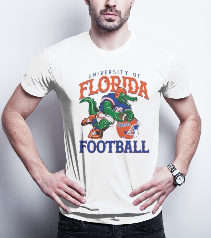 University Of Florida Gators Football Alligator Mascot And Helmet T-Shirt