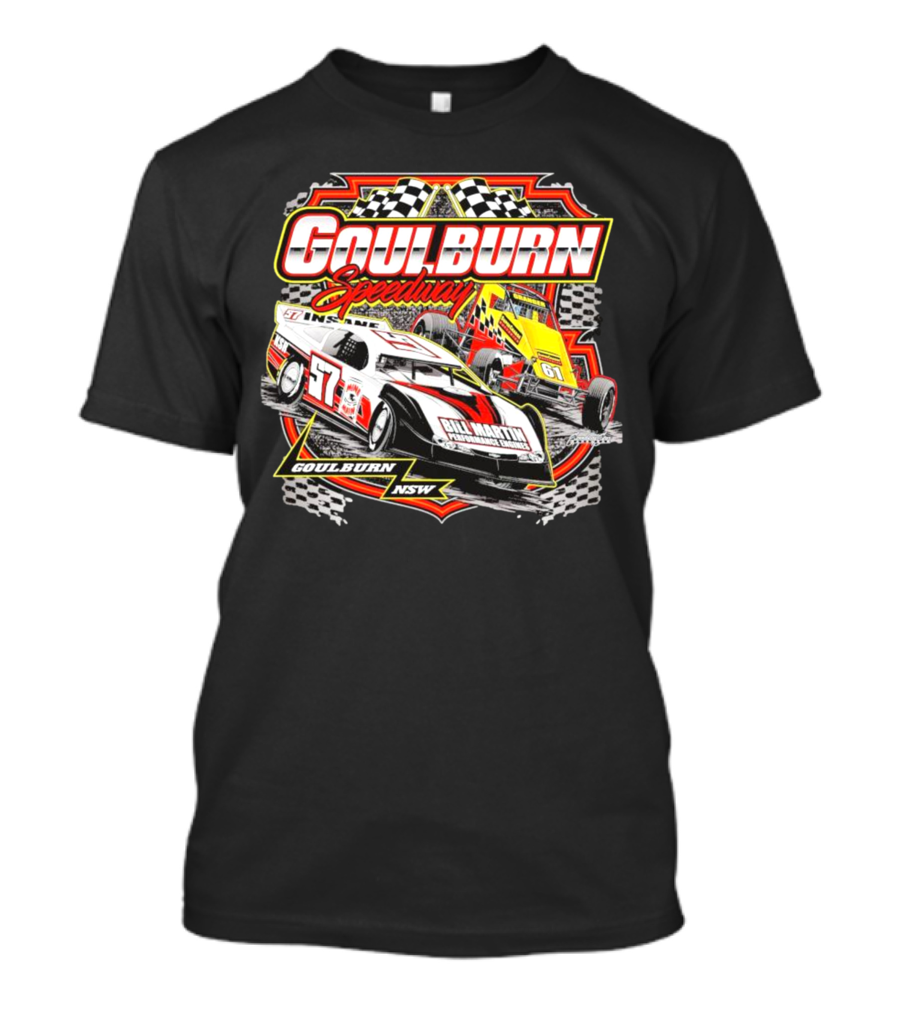 Goulburn Speedway Bill Martin Motorsport Goulburn NSW Racing Cars T-Shirt