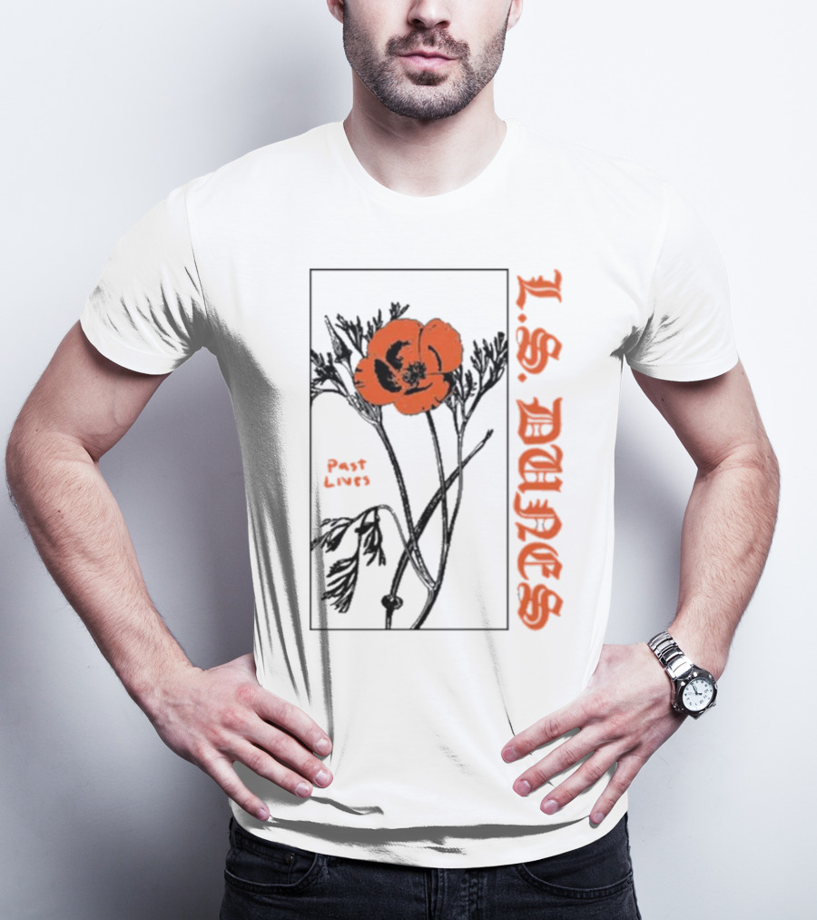 L.S. Dunes Past Lives Orange Flower T-Shirt