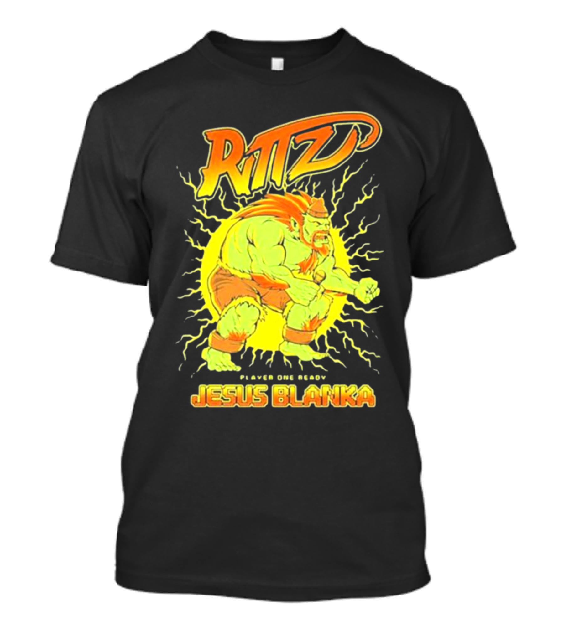 Rittz Player One Ready Jesus Blanka Street Fighter T-Shirt