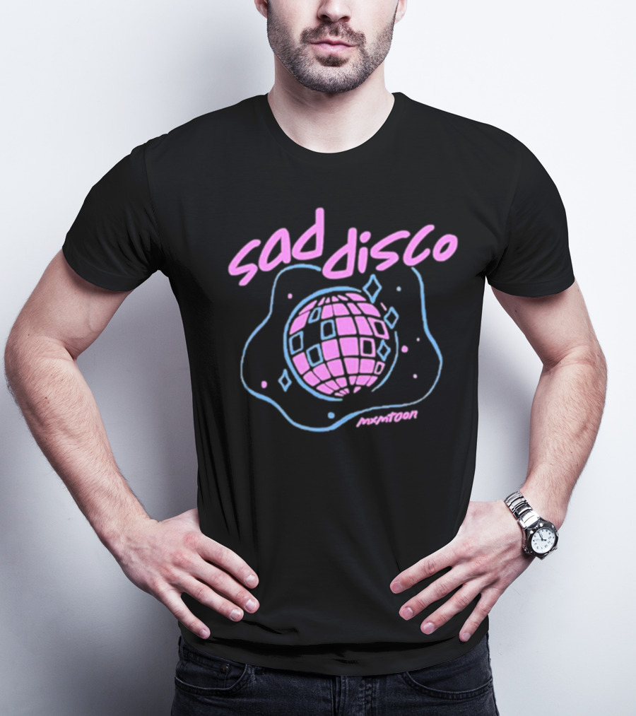 Sad Disco Mxmtoon Pastel Pink Blue Retro Aesthetic Disco Ball T-Shirt
