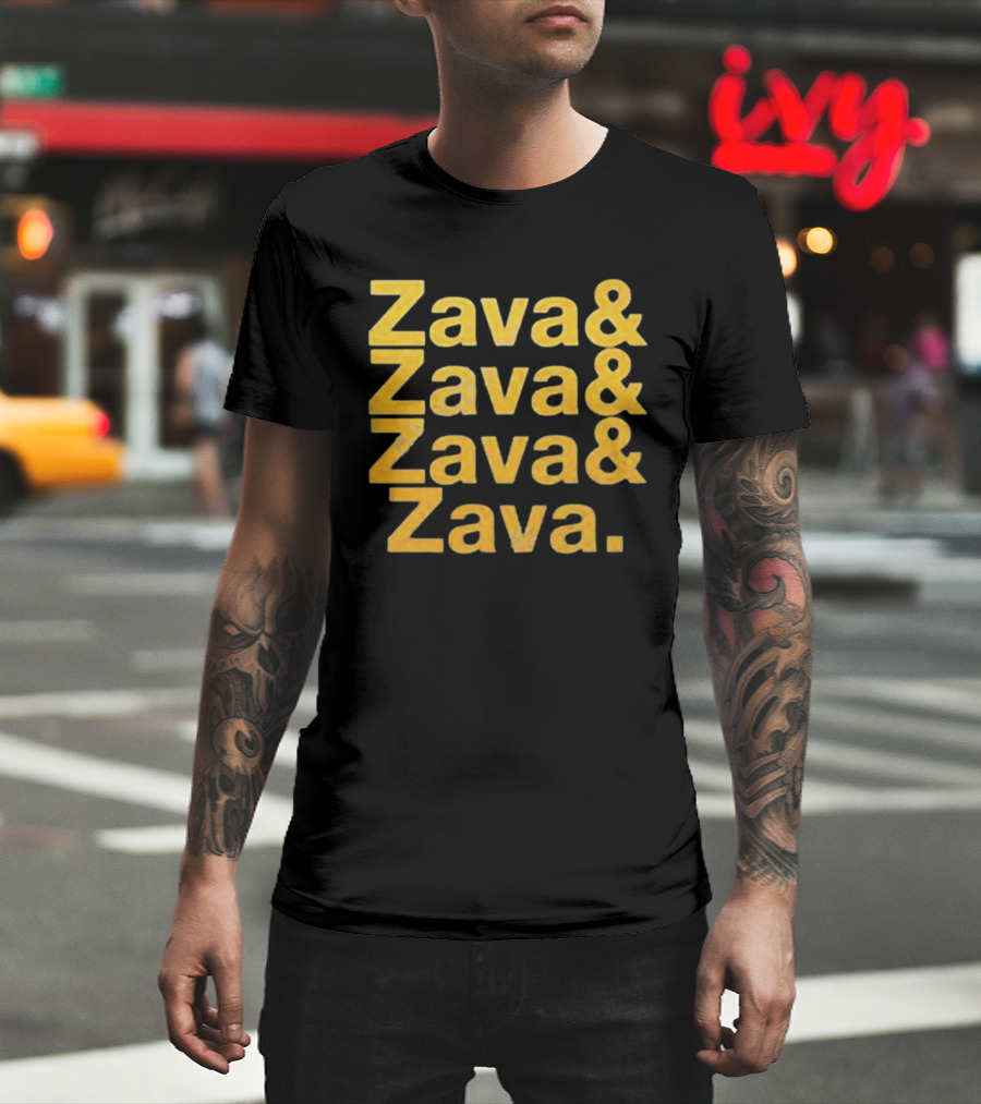 Zava And Zava And Zava And Zava Repeated Typography T-Shirt