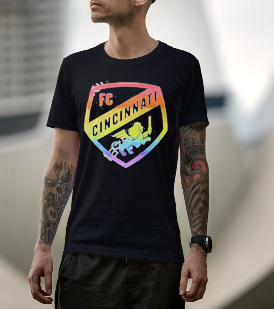 FC Cincinnati Rainbow Pride Shield T-Shirt