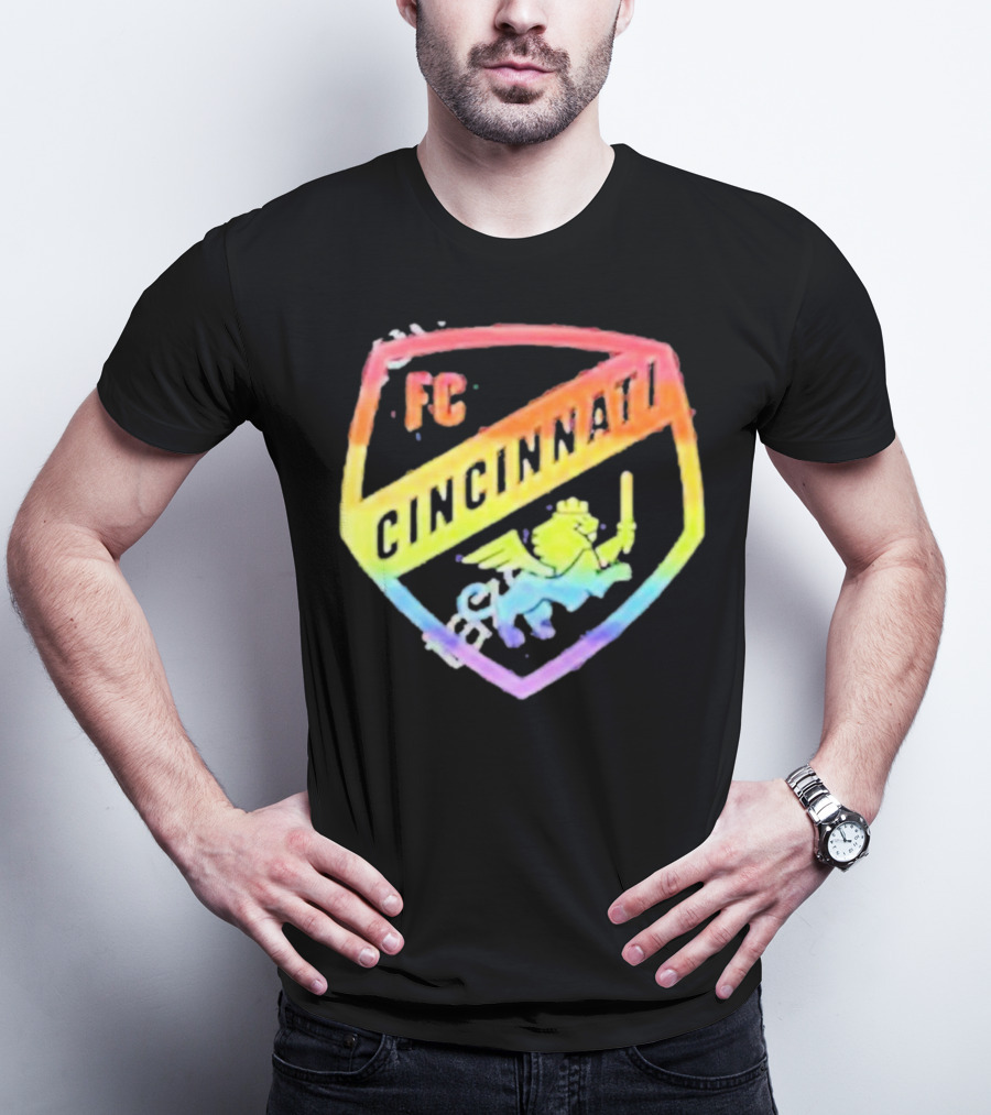 FC Cincinnati Rainbow Pride Shield T-Shirt