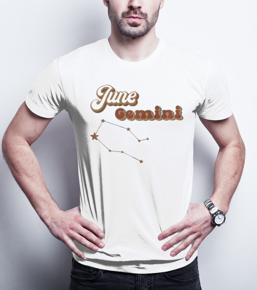 June Gemini Constellation Stars T-Shirt