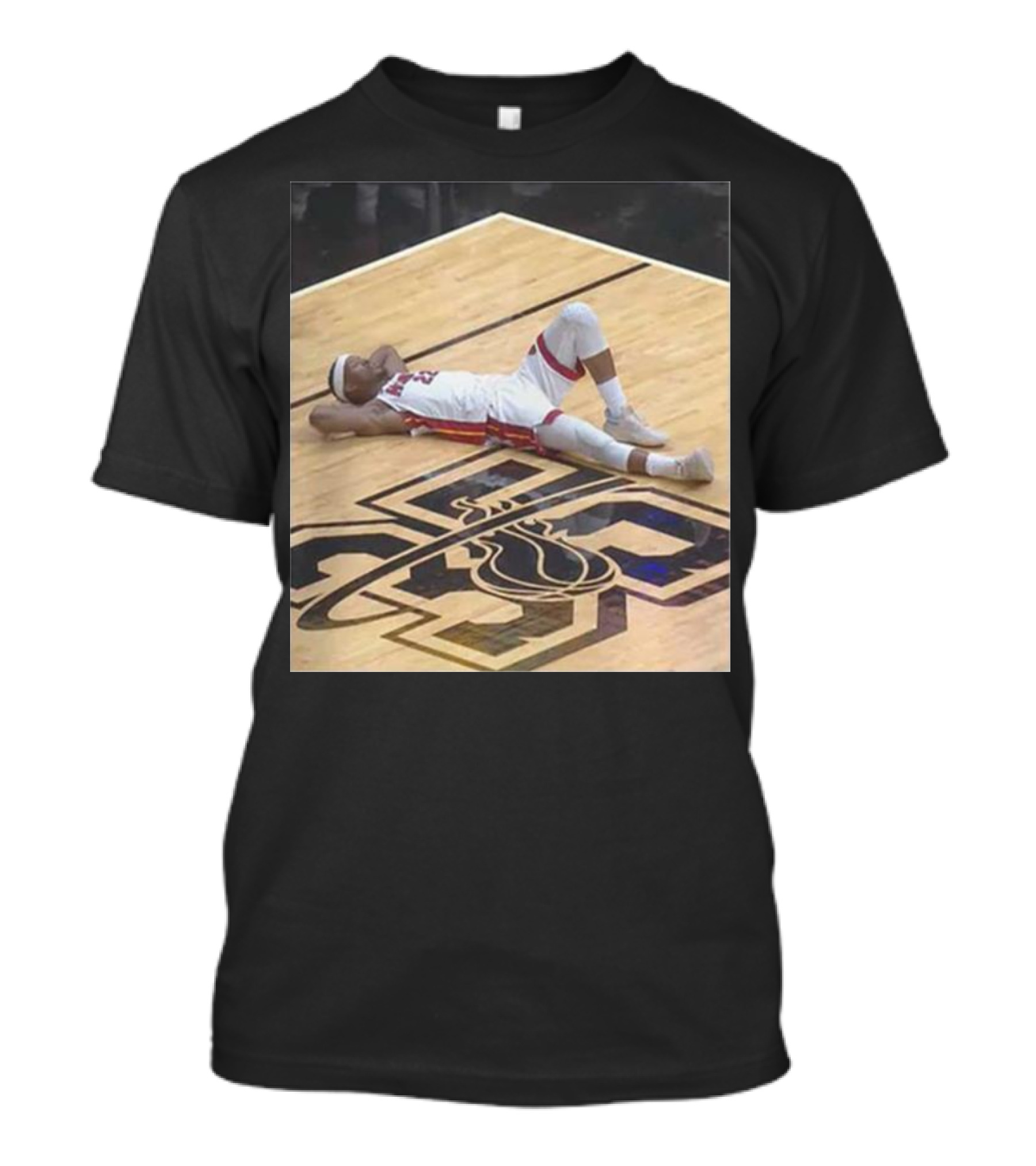 Court Culture Himmy Moments Heat Basketball Player Relaxing Iconic Court Pose T-Shirt